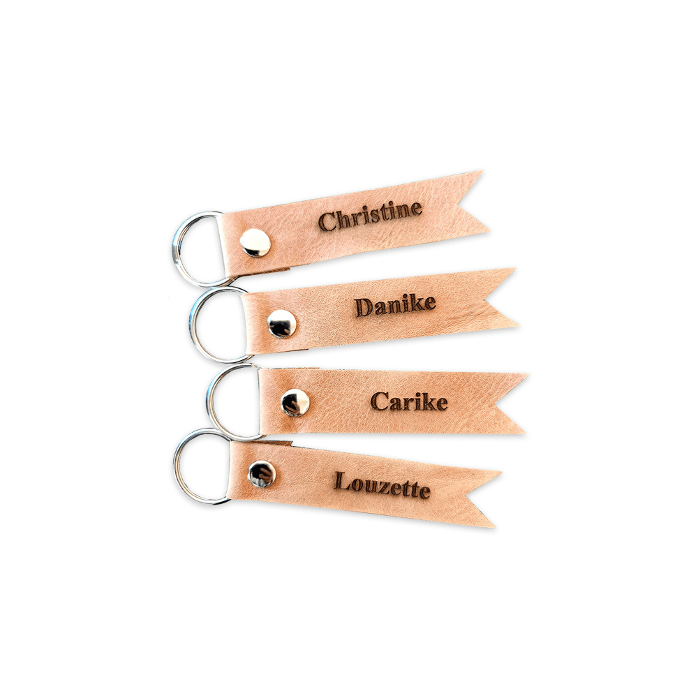 Leather Keyring (Single Tag) – Chicken Mouse Designs